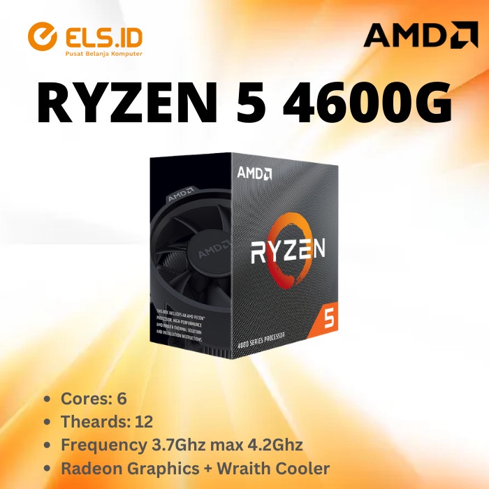 Jual Processor AMD Ryzen 5 4600G Radeon Graphics + Wraith Cooler (BOX) | Shopee Indonesia