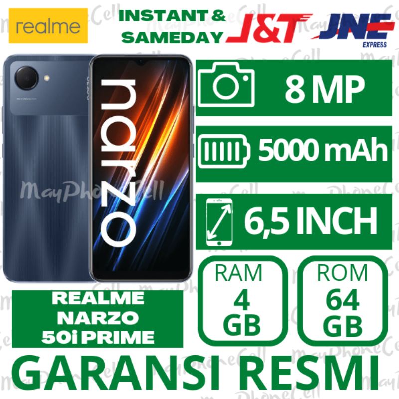 Jual Realme Narzo 50i + Narzo 50i Prime Ram 4GB Internal 64GB 3/32 4/64 ...