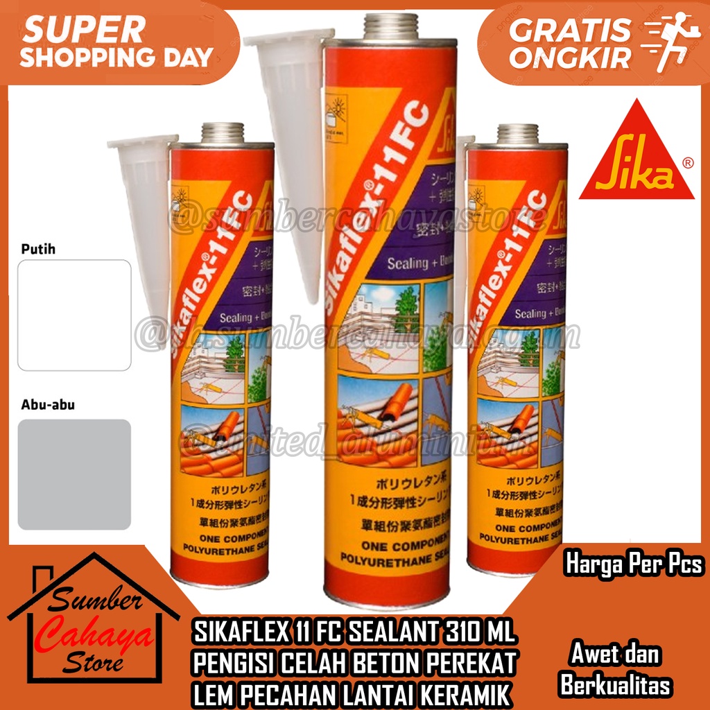 Jual Lem Beton SIKAFLEX 11 FC SIKA FLEX 11FC Polyurethane Sealant 310ml ...