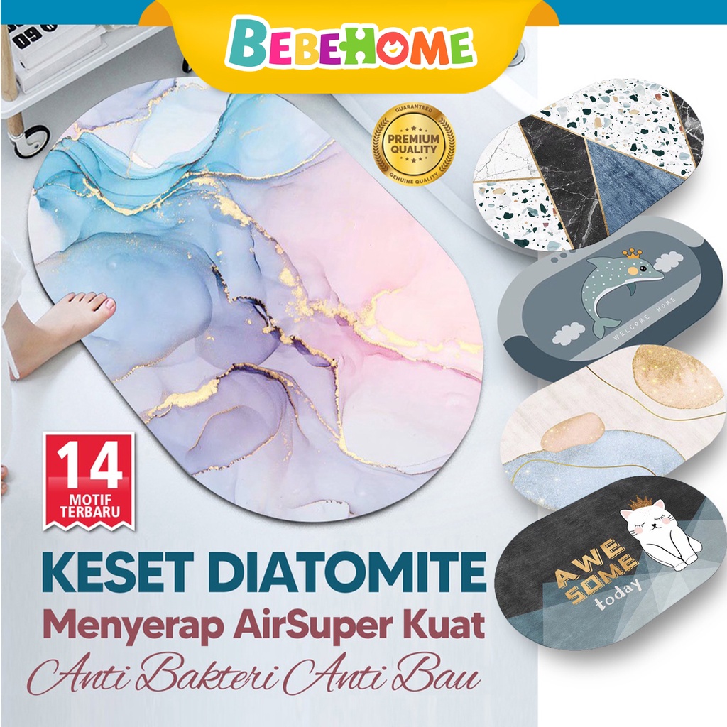 Jual Bebehome Keset Diatomite Bundar / Keset Kaki Anti Bau Nyerap Air ...