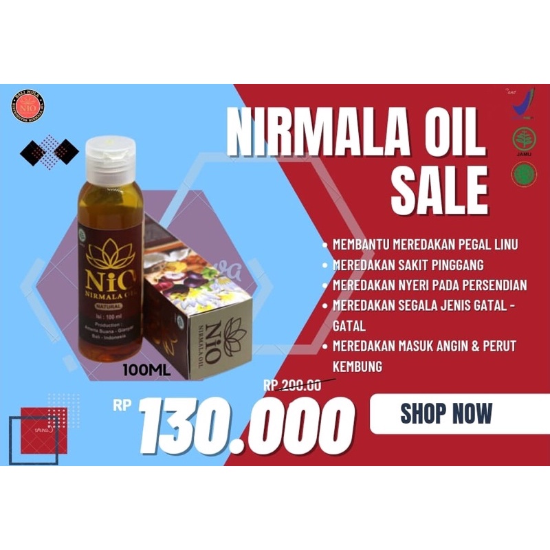 Jual Nio Nirmala Oil 100 ml | Shopee Indonesia