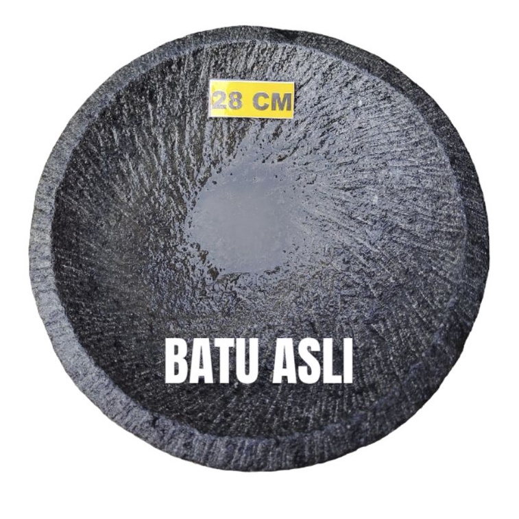 Jual cobek batu asli 28 cm manual pahat plus ulek garansi pecah hasil ...