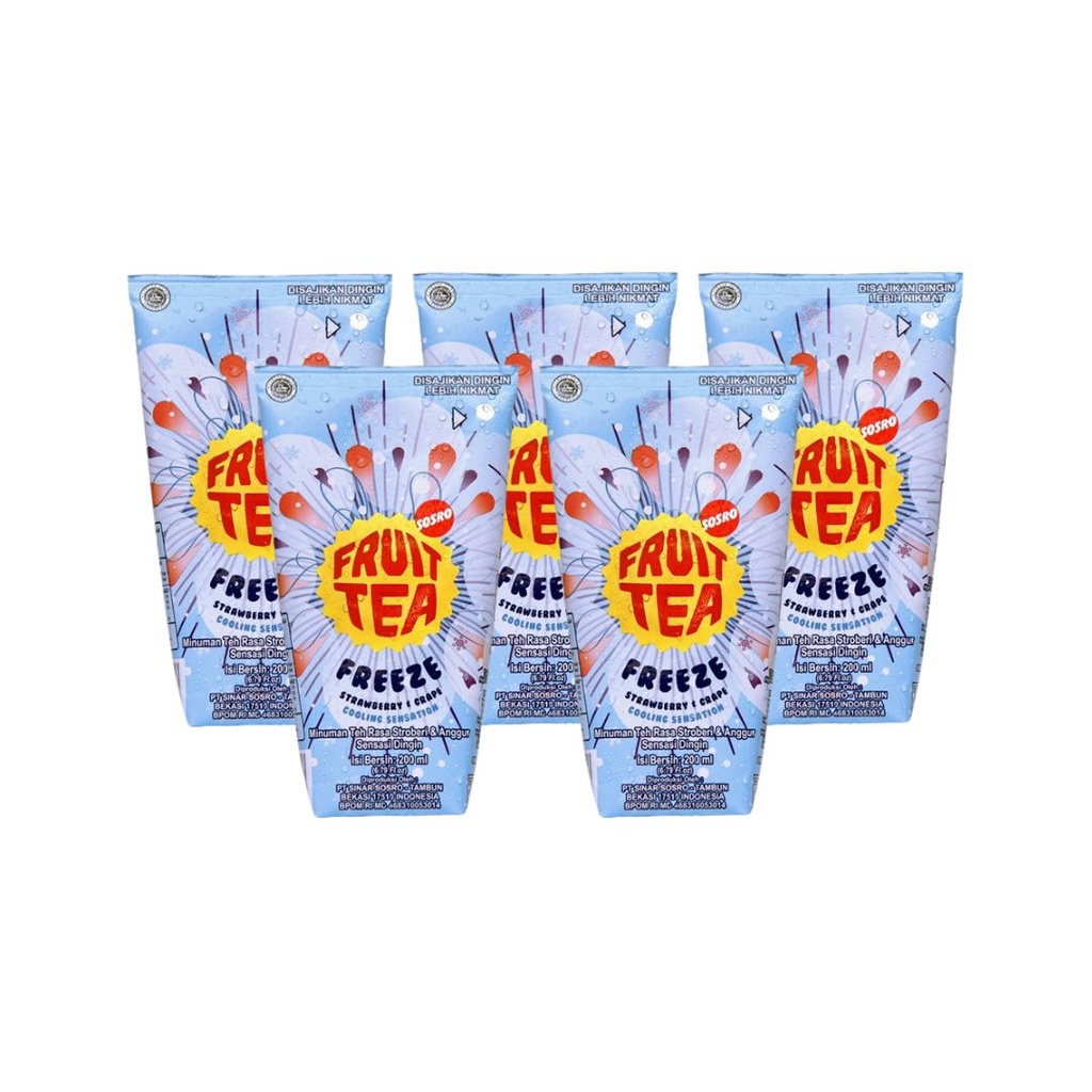 Jual Sosro Fruit Tea Freeze Stroberi Anggur 5 x 200 mL | Shopee Indonesia