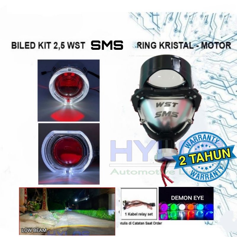 Jual Paket Biled Motor WST SMS 37Watt AE Kristal Fullset | Shopee Indonesia