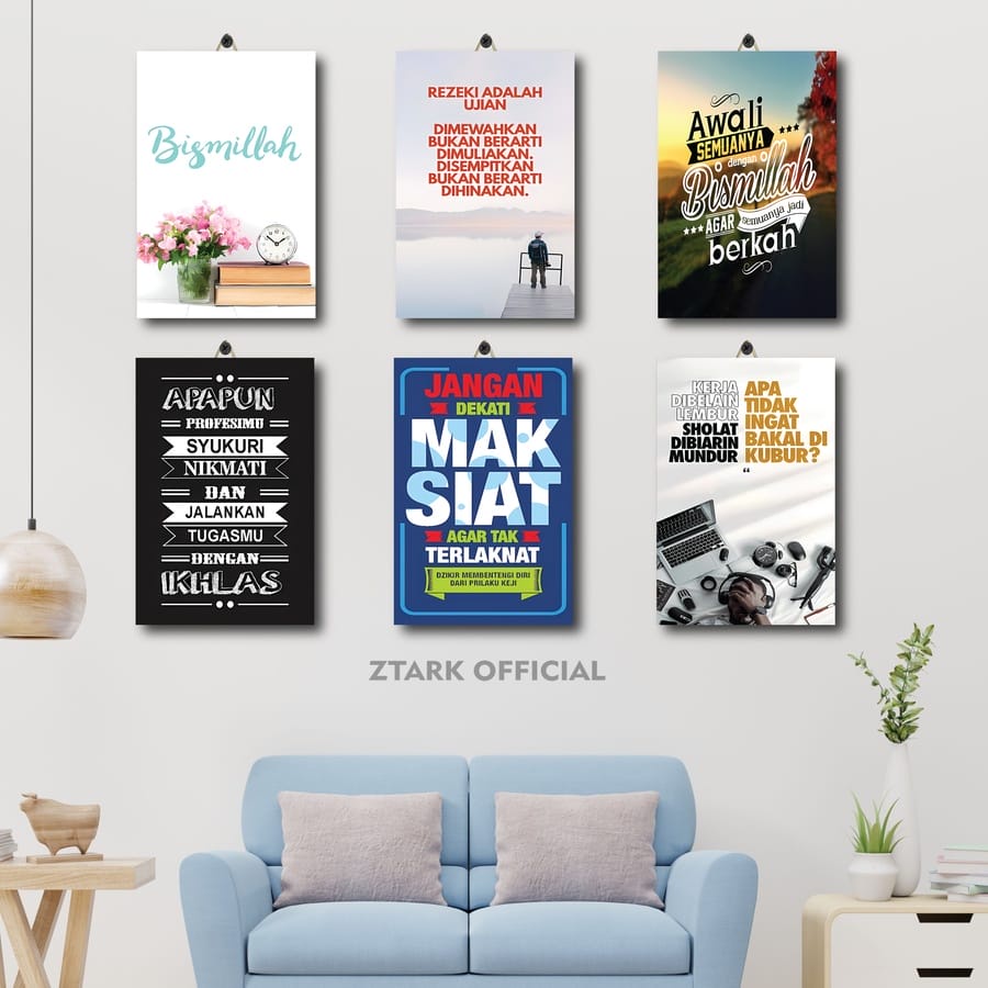 Jual POSTER QUOTES ISLAMI BERSYUKUR 20X30 QJHVP/XJOV6/ PAJANGAN DINDING ...