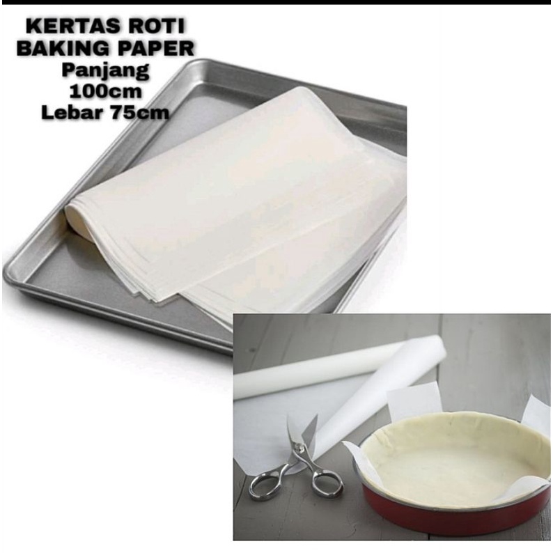 Jual Parchment Paper 100cm x 75cm Putih Kertas roti Loyang Baking Paper ...