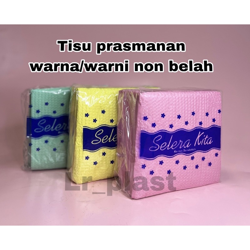 Jual TISU PRASMANAN / TISU HAJATAN / TISU MAKAN WARNA WARNI non belah ...