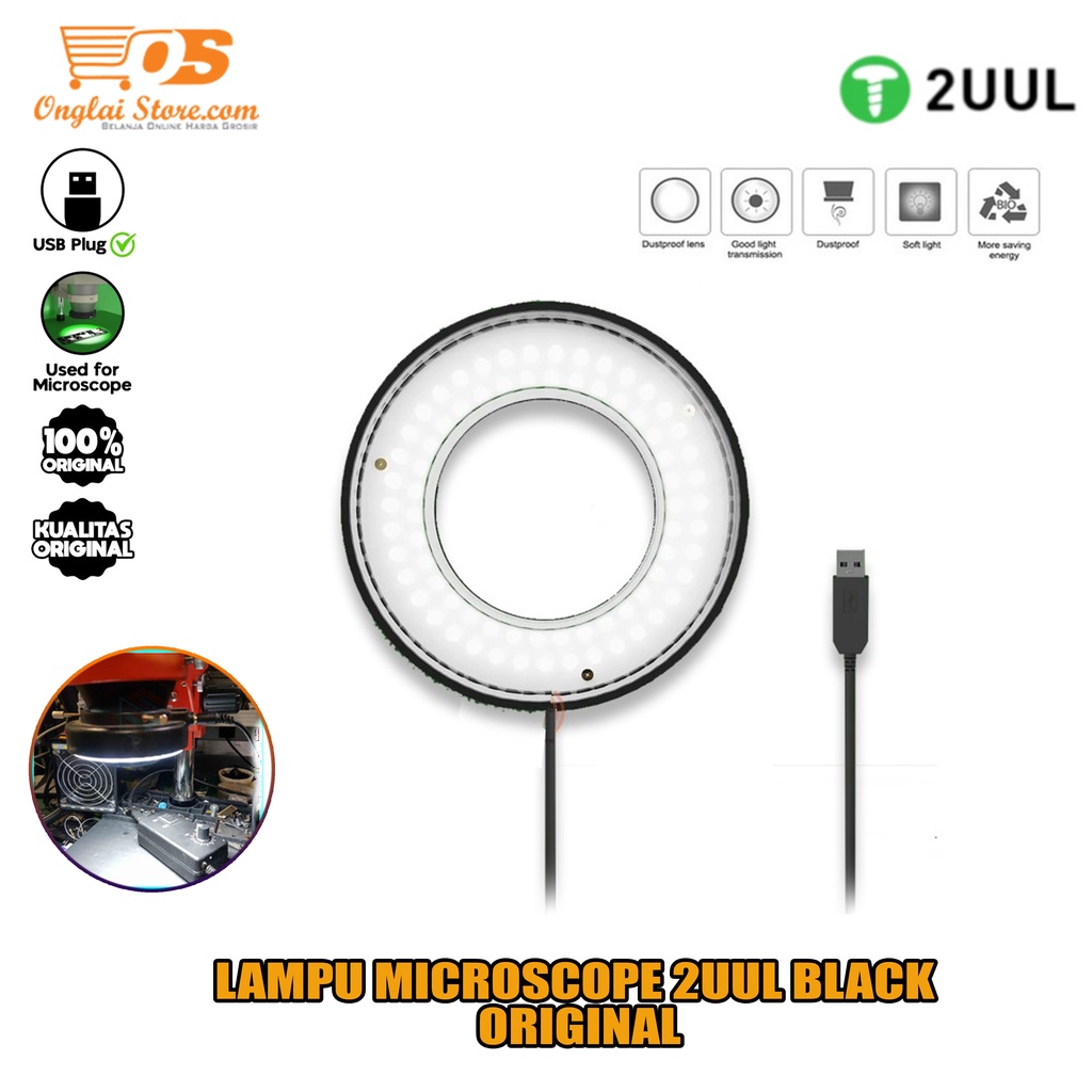 Jual Lampu Microscope 2UUL Black Adjustable LED MicroScope Lamp ...