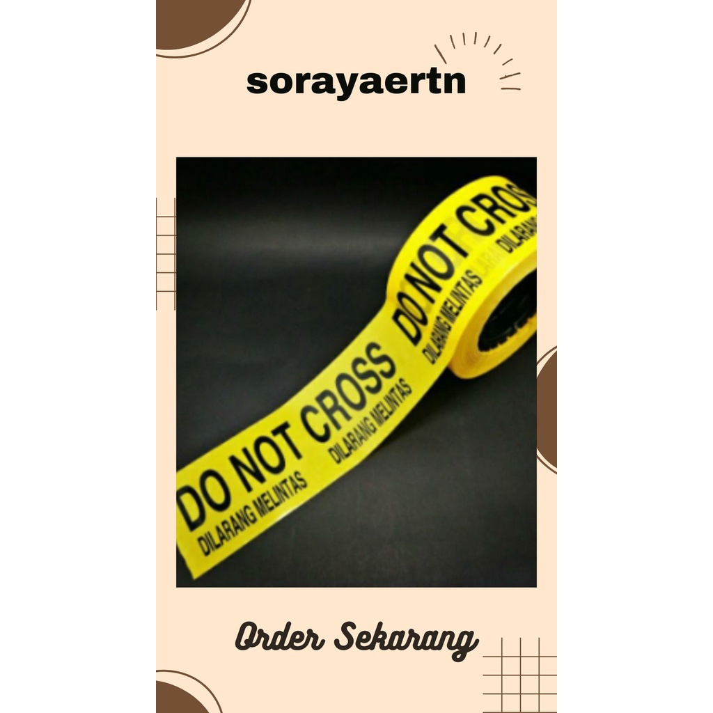 Jual Police Line/Barricade Line/Safety Line Ukuran 3 inchi x 300 meter ...