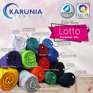 Jual Kain Lotto Premium 24s Kiloan | Putih | Karunia Textile | Shopee ...