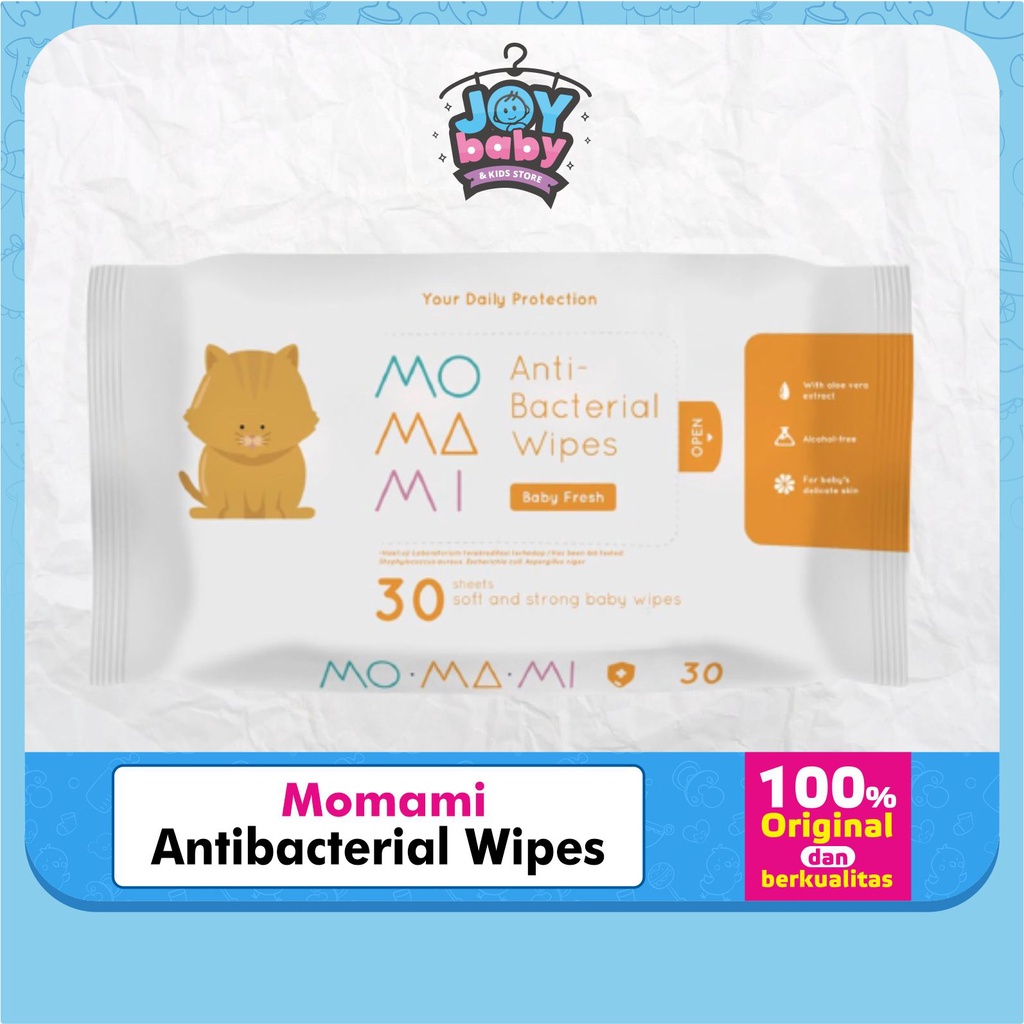 Jual MOMAMI Tisu Basah Bayi Anti Bakteri 30s/Momami Baby Wipes Anti ...