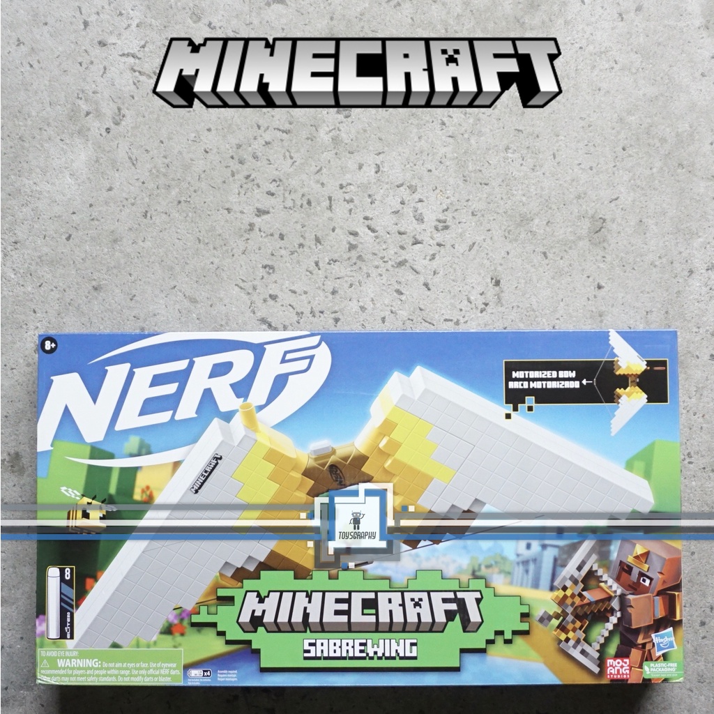 Jual Nerf Minecraft SABREWING Motorized Bow Blaster With Dart | Shopee ...