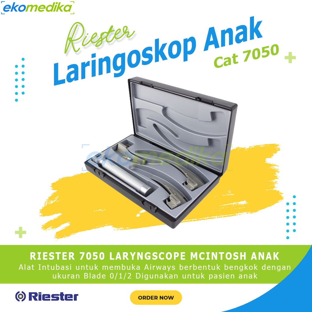 Jual Laryngoscope Riester Anak Mcintosh / Laringoskop Anak Bengkok / Riester Cat 7050 Germany ...