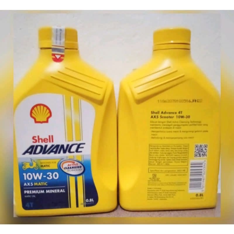 Jual Oli shell Advance Ax5..matic scooter.. kuning 800 ml. | Shopee ...