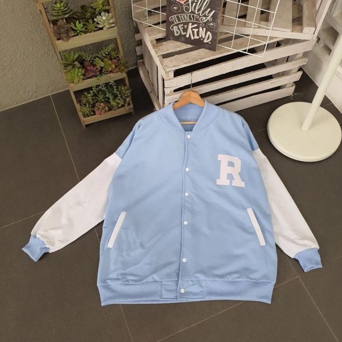 Jual (Mr) Inisial R Varsity Baseball Jacket Bisbol Jaket Huruf Inisial ...