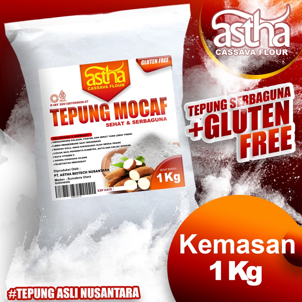 Jual TEPUNG MOCAF 1 Kg | Cassava Flour | 100% Original | Gluten Free ...