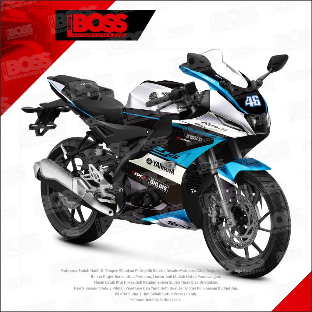 Jual Sticker Decal Yamaha R15 V4 Full Body Stiker Striping Full Body ...