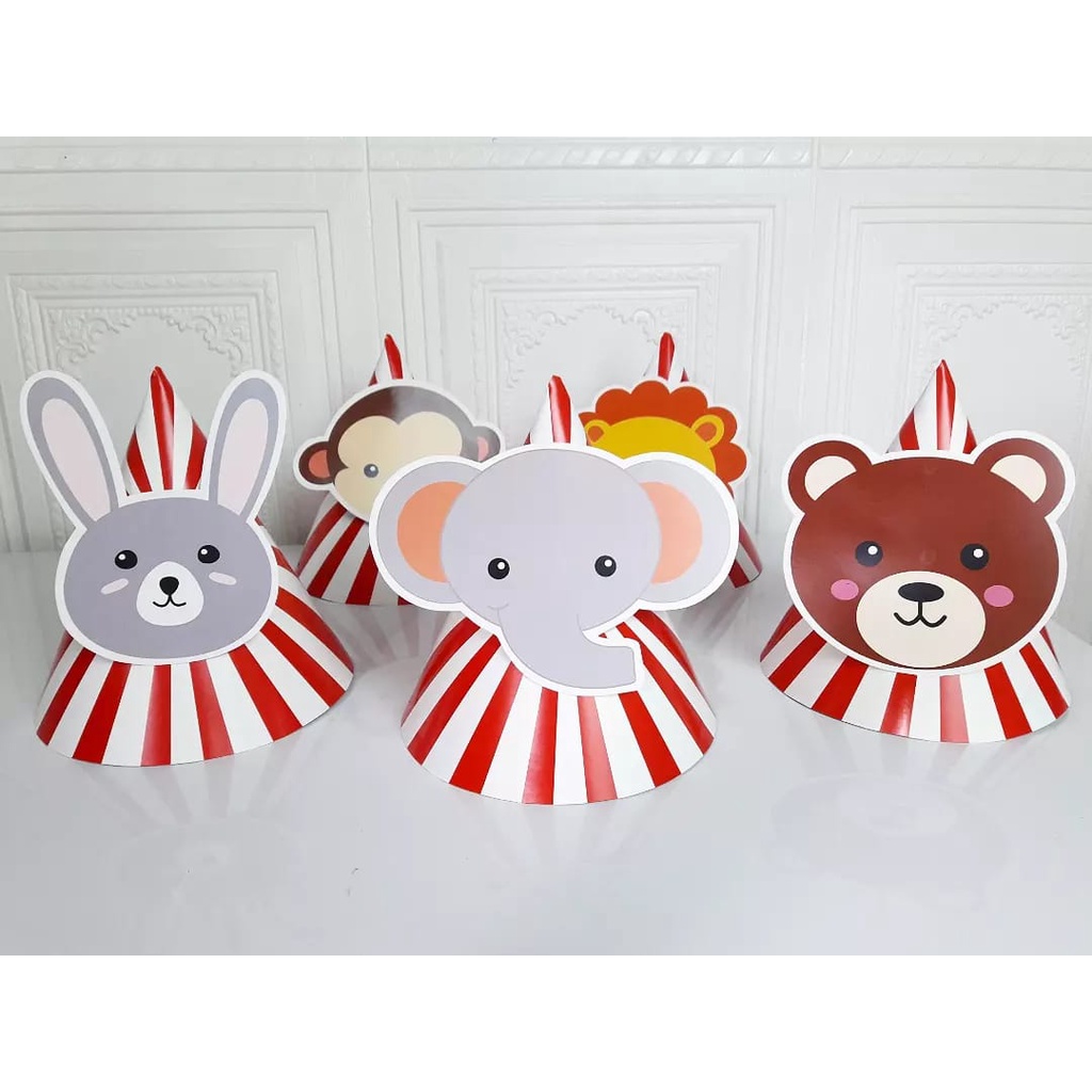 Jual topi pop up animal satuan/ topi pop up sirkus satuan/ topi ulang ...