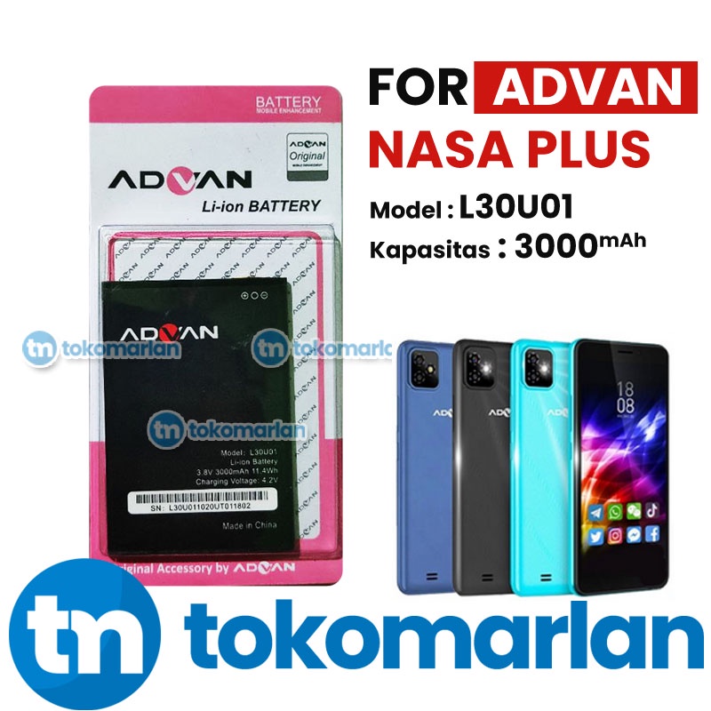 Jual Baterai HP Advan Nasa Plus 5505 Nasa+ Model L30U01 / L30B01 5.5 ...