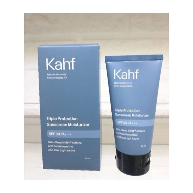 Jual Kahf triple protection sunscreen moisturizer spf 30 pa+++ 30ml ...