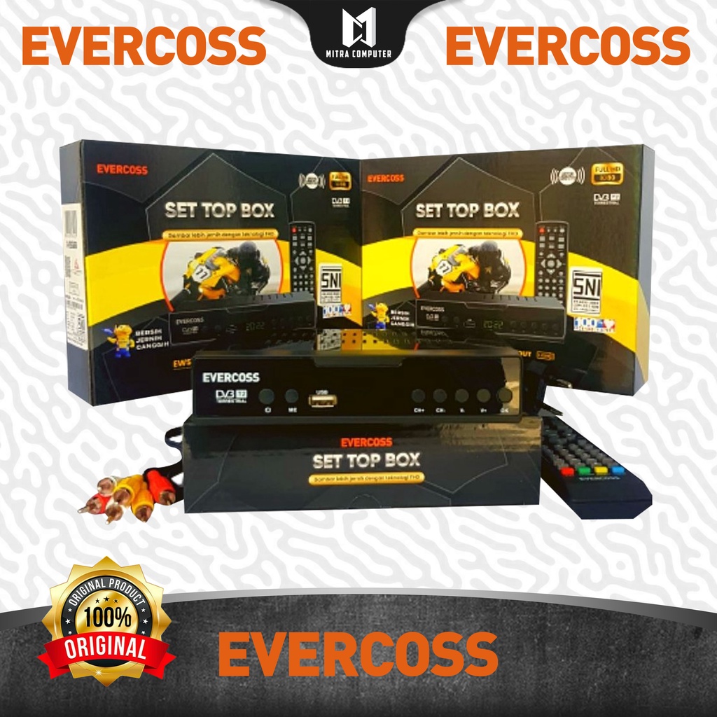 Jual EVERCROSS STB Set Top Box Pro/MAX TV Digital Receiver Full HD Non Adapter | Shopee Indonesia