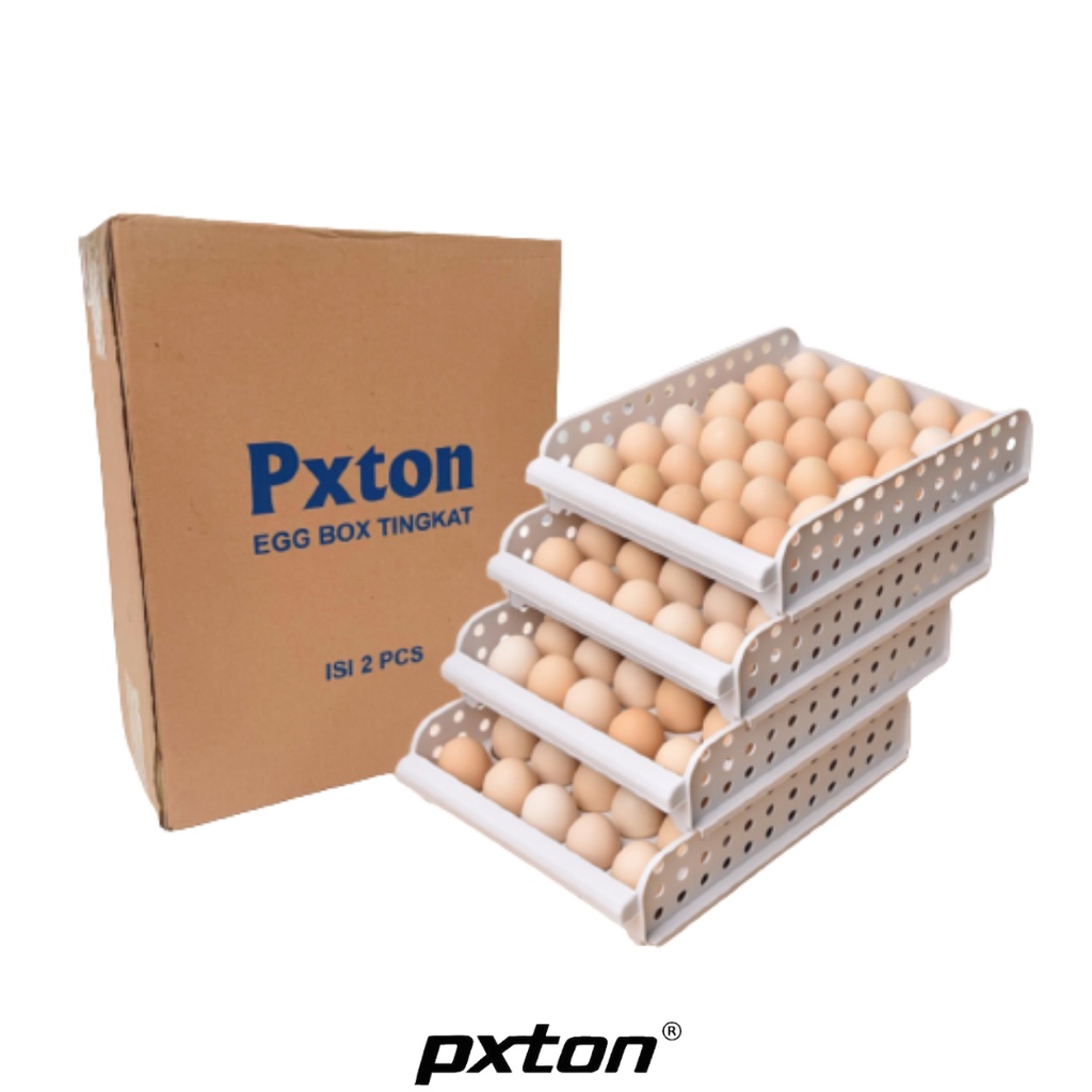 Jual PXTON - Egg Box Tempat telur Tingkat/ Rak Tempat Penyimpanan Telur ...