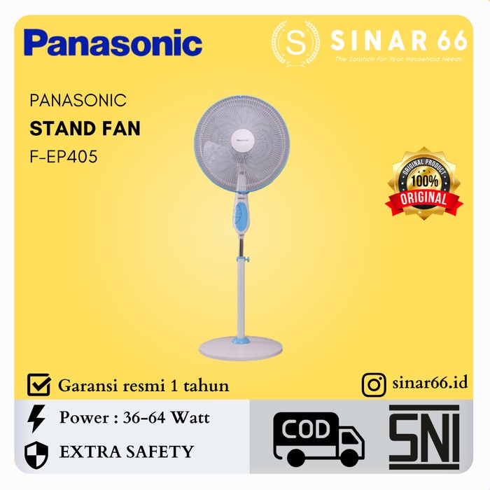 Jual PANASONIC KIPAS ANGIN BERDIRI BESAR STAND FAN 16" F EP405 F EP 405 ...