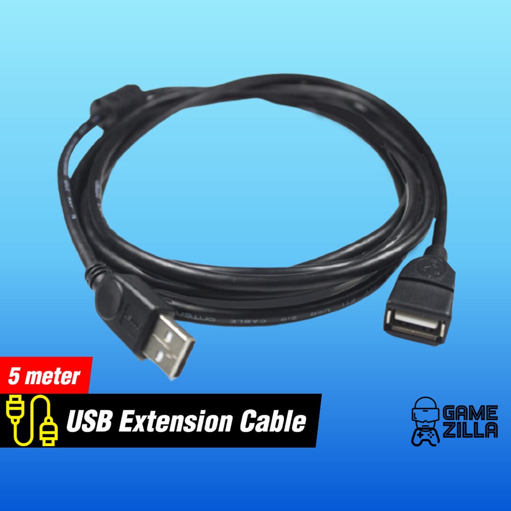 Jual Kabel USB Male to Female 5M Sambungan 5 Meter Cable Extension USB 2.0 Perpanjangan USB ke ...