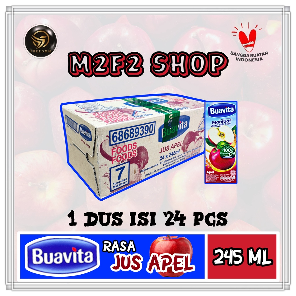 Jual Jus Buavita Rasa Apel Kotak | Juice Apple - 245 ml (Kemasan Karton) | Shopee Indonesia