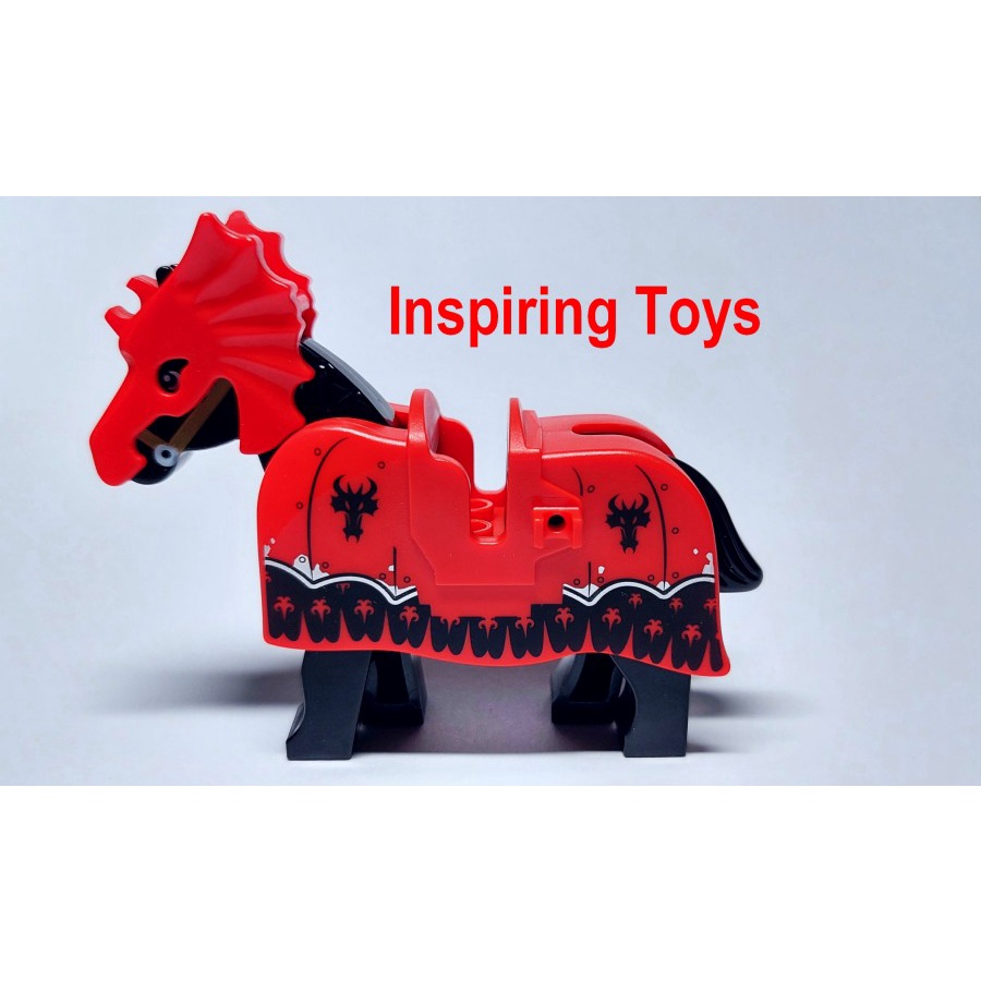 Jual Lego Horse Barding with Black Dragon Heads and horse helmet ...