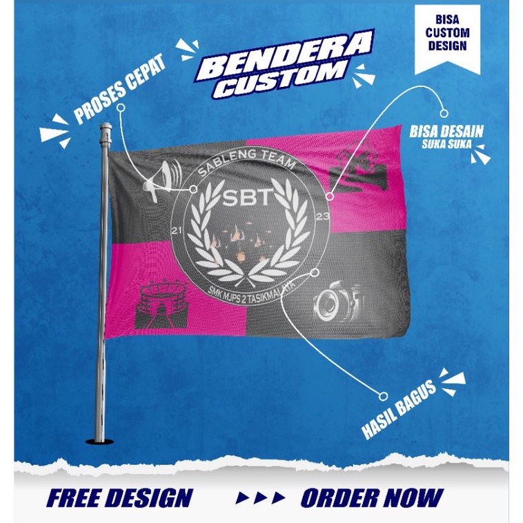 Jual Cetak Bendera Custom Printing/Bendera Comunitas/ Organisasi ...