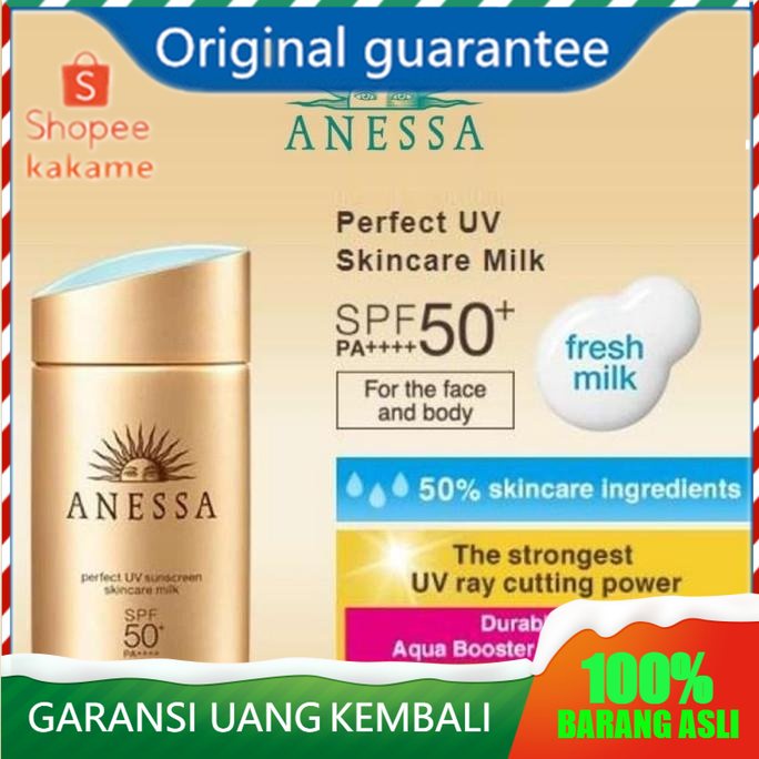 Jual Shiseido Anessa Japan Perfect Uv Sunscreen Skincare Milk Spf50+ 60Ml | Shopee Indonesia