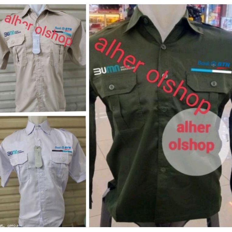 Jual Lengan pendek kemeja Bank BTN baju Bank BTN seragam Bank BTN Pdh ...
