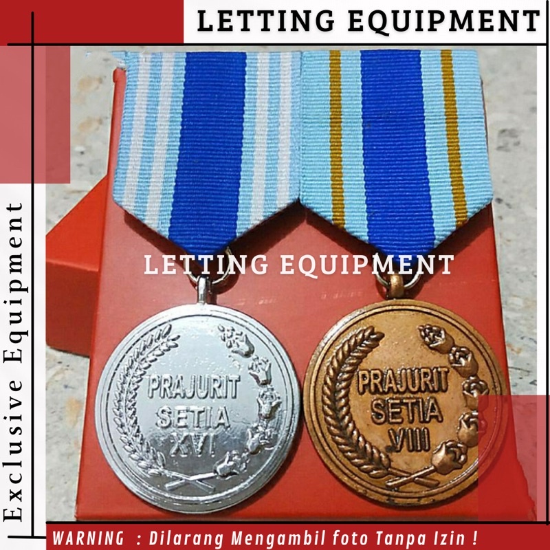 Jual Satya Lencana Tanda Jasa PDU TNI Pengabdian 8 16 tahun satu set ...