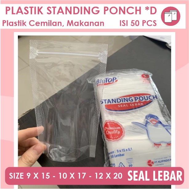Jual STANDING POUCH DOUBLE SEAL - Plastik Kemasan Cemilan, Plastik Klip ...