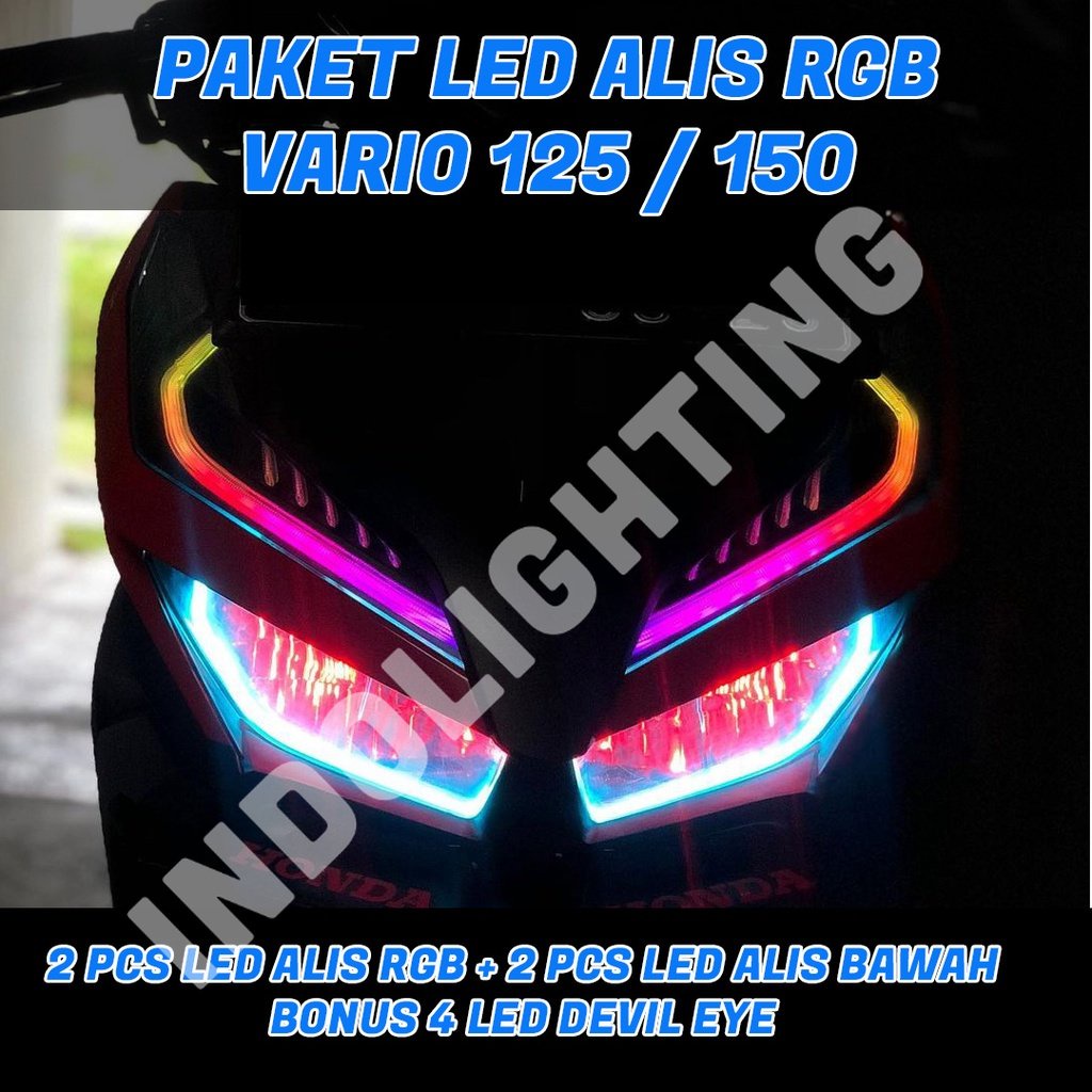 Jual PAKETAN LAMPU ALIS RUNNING RGB VARIO 125 VARIO 150 BONUS DEVIL ...