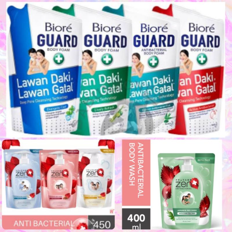 Jual Biore Lively Refresh & Energetic Cool & Anti Bacterial 450ml/ Zen ...