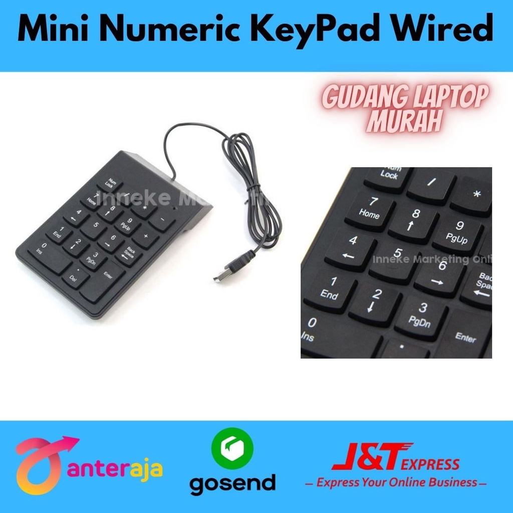 Jual Mini Keyboard Numeric Numpad Angka Keypad Numeric Keyboard Wired ...