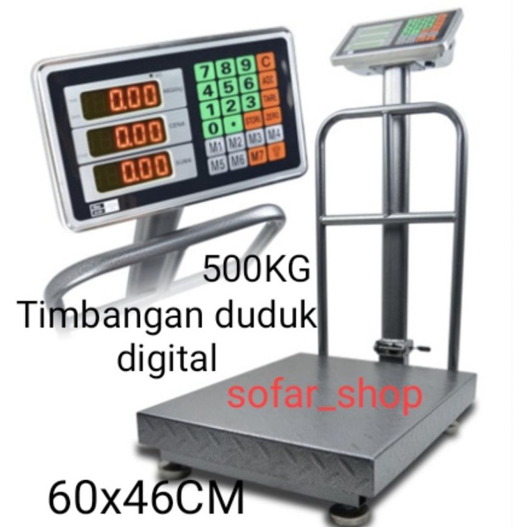 Jual Timbangan Duduk Digital Kapasitas 500KG & 300KG Electrik Platform Scale | Shopee Indonesia