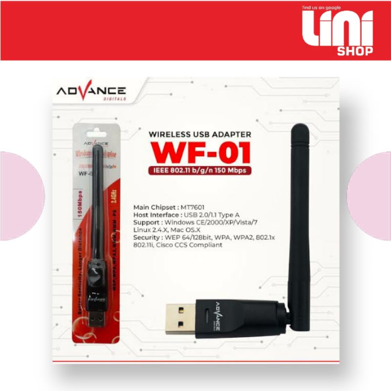 Jual Advance WF-01 USB WIFI Dongle Set Top Box STB Advance Matrix Luby Evercoss Vitara Tanaka ...