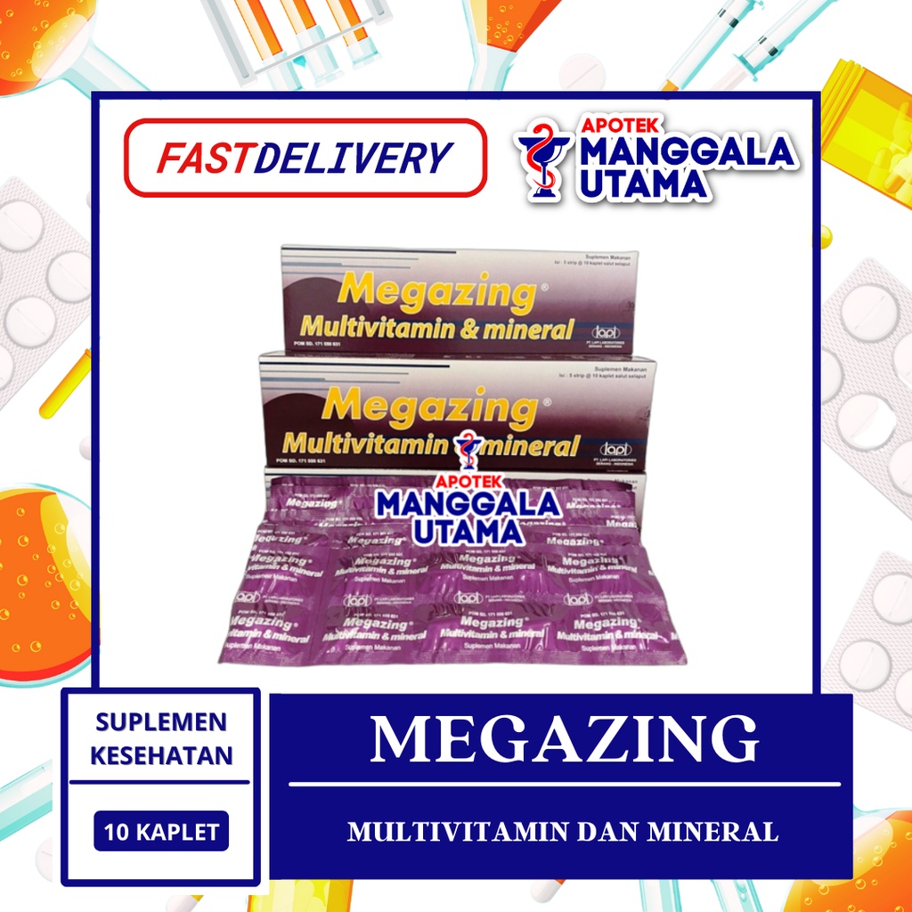 Jual MEGAZING PER STRIP ISI 10 KAPLET | Shopee Indonesia
