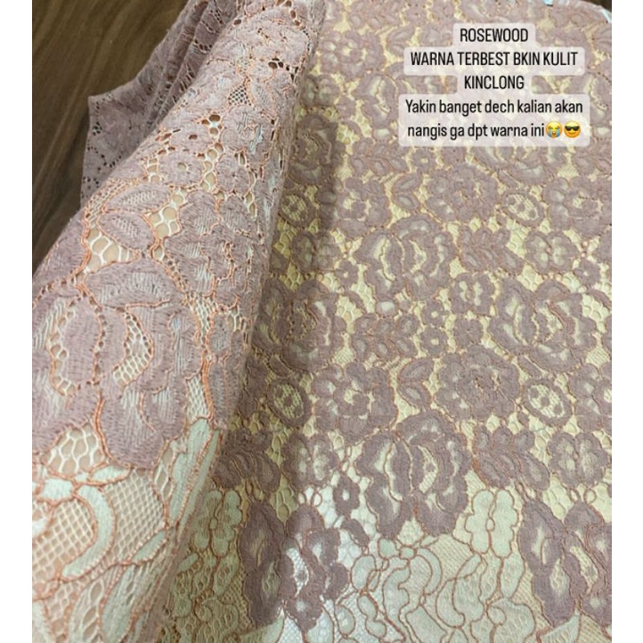 Jual kain kebaya lace france super/looks mewah | Shopee Indonesia