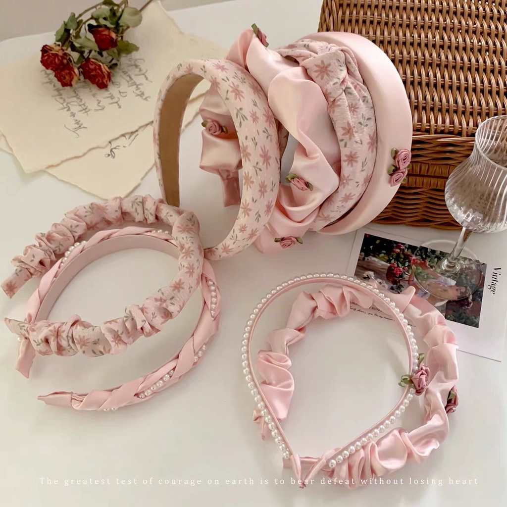 Jual Town Shell - pink series korean head band / bando korea pink ...
