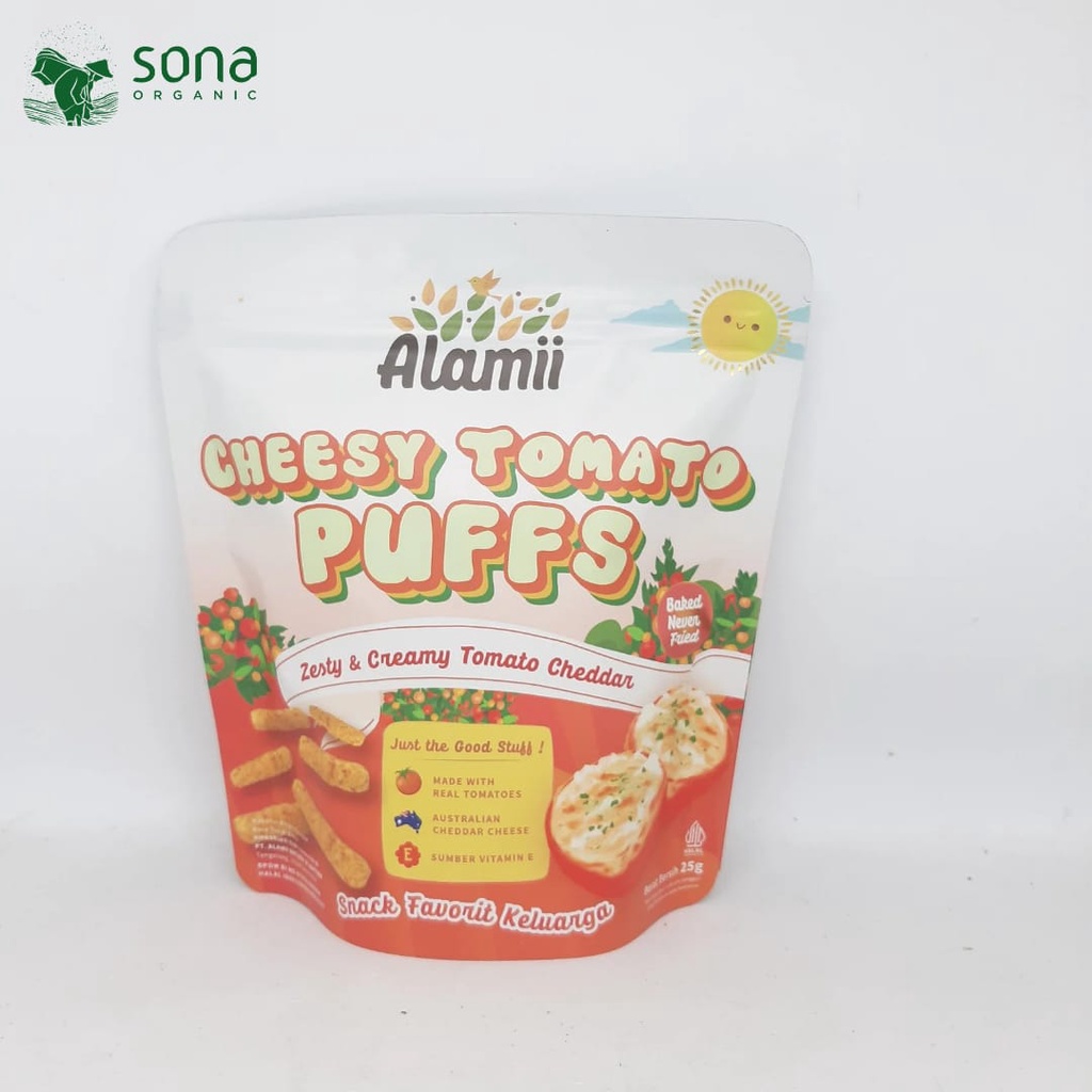 Jual Snack Puff Tomato Cheddar 25 gr - Alamii - Snack Anak - Snack Bayi ...