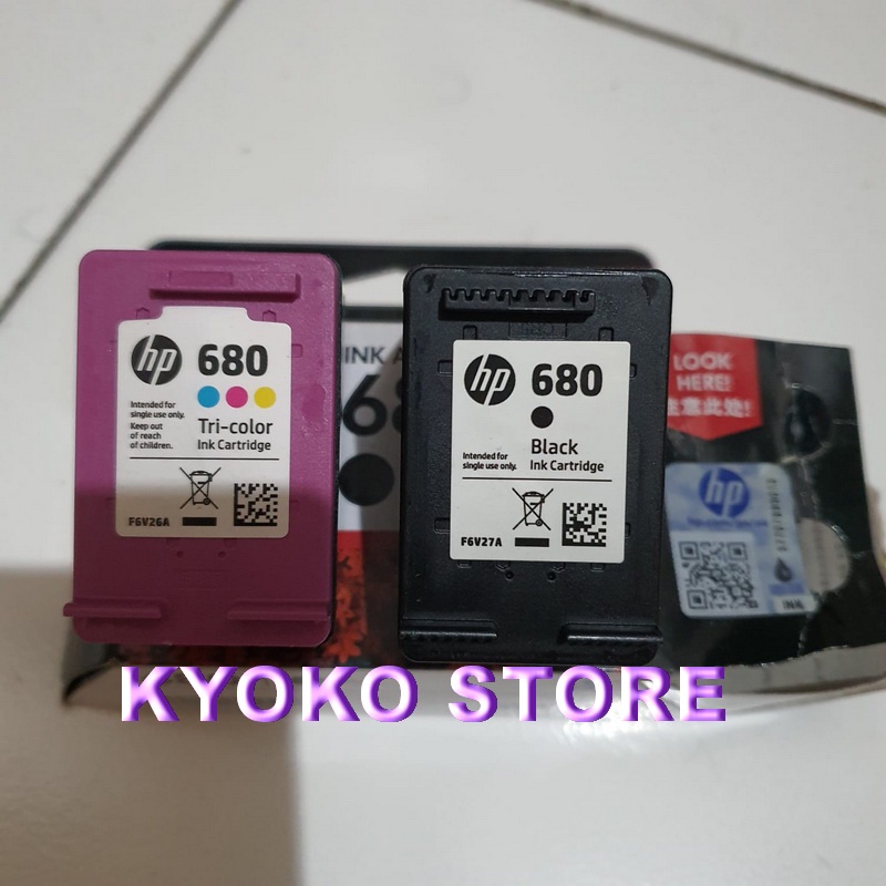 Jual Catridge HP 680 Black & Color Original Kosong Belum Pernah Refill ...
