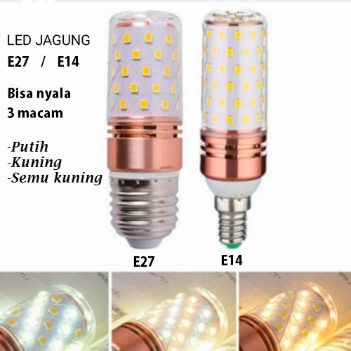 Jual Lampu Led Hias Jagung 3in1 nyala 3 macam warna Fiting E27 atau E14 ...