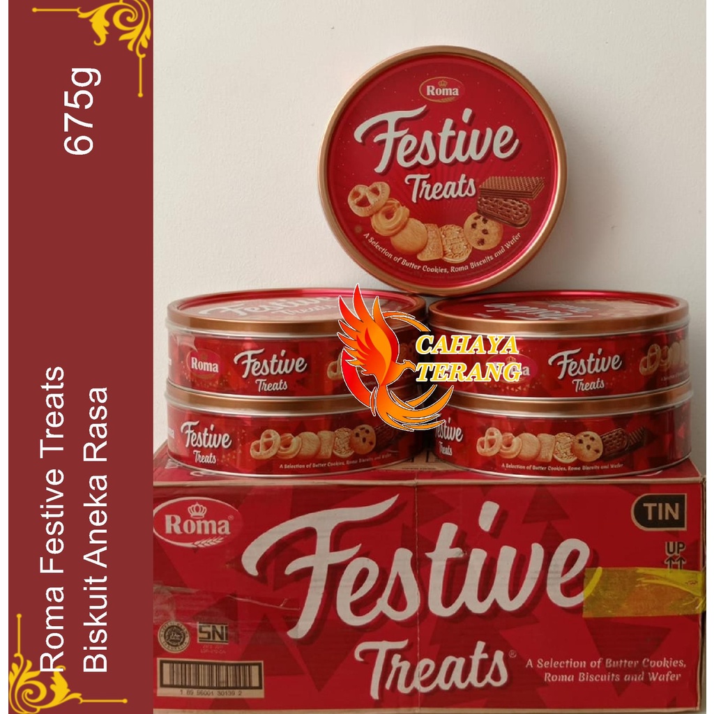 Jual ROMA FESTIVE TREATS BISKUIT KALENG 675 GR | Shopee Indonesia