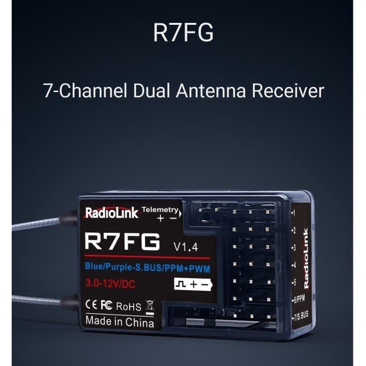 Jual RADIOLINK RECEIVER R7FG DUAL ANTENA GYRO RC6GS RC4GS | Shopee ...