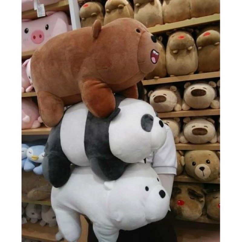 Jual Boneka Original Miniso We Bare Bears Grizzly Limited | Shopee ...