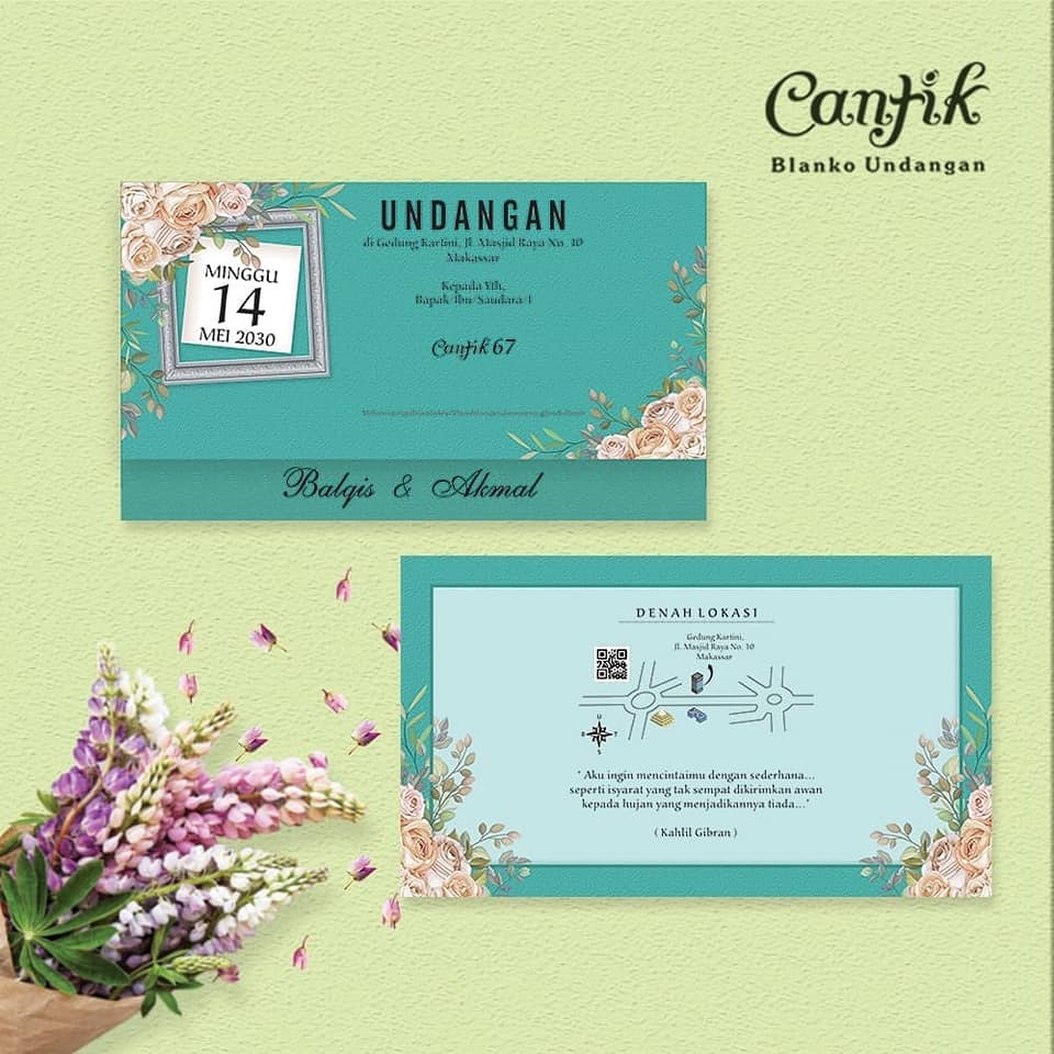 Jual CANTIK 67 Blangko Undangan Pernikahan Harga Murah | Kertas Undangan Bahan BC Terbaik | Free ...